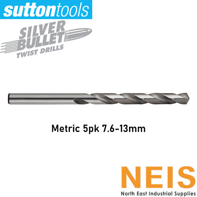 SUTTON TOOLS Silver Bullet Jobber Drills Metric 5pk (7.6-13mm) D101 ...