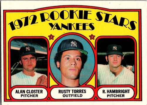 1972 Topps #124 Yankees 1972 Rookie Stars (Closter / Torres / Roger ...