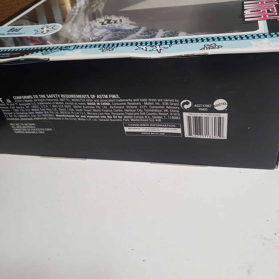 Monster High 1st Generation Abbey Bominable Bed Playset New in Sealed ...