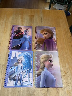 Set of 4 Disney Frozen Journals 4" x 7" 50 Sheets Anna & Elsa | eBay