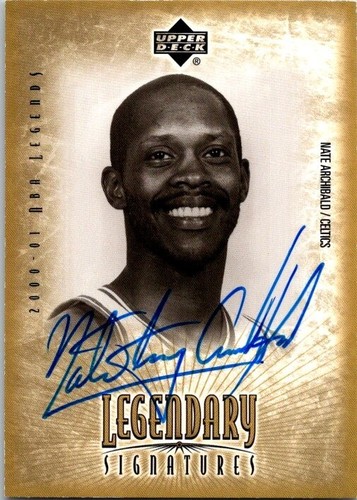 2000-01 Upper Deck NBA Legends NATE ARCHIBALD Legendary Signatures AUTO ...