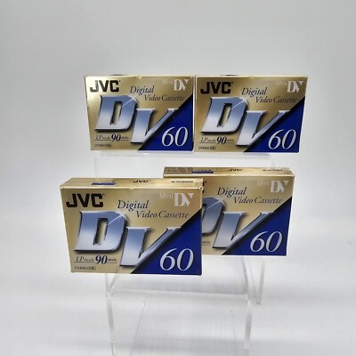 Lot of 4 JVC Mini DV 60. Brand New and Sealed. DVM60. | eBay
