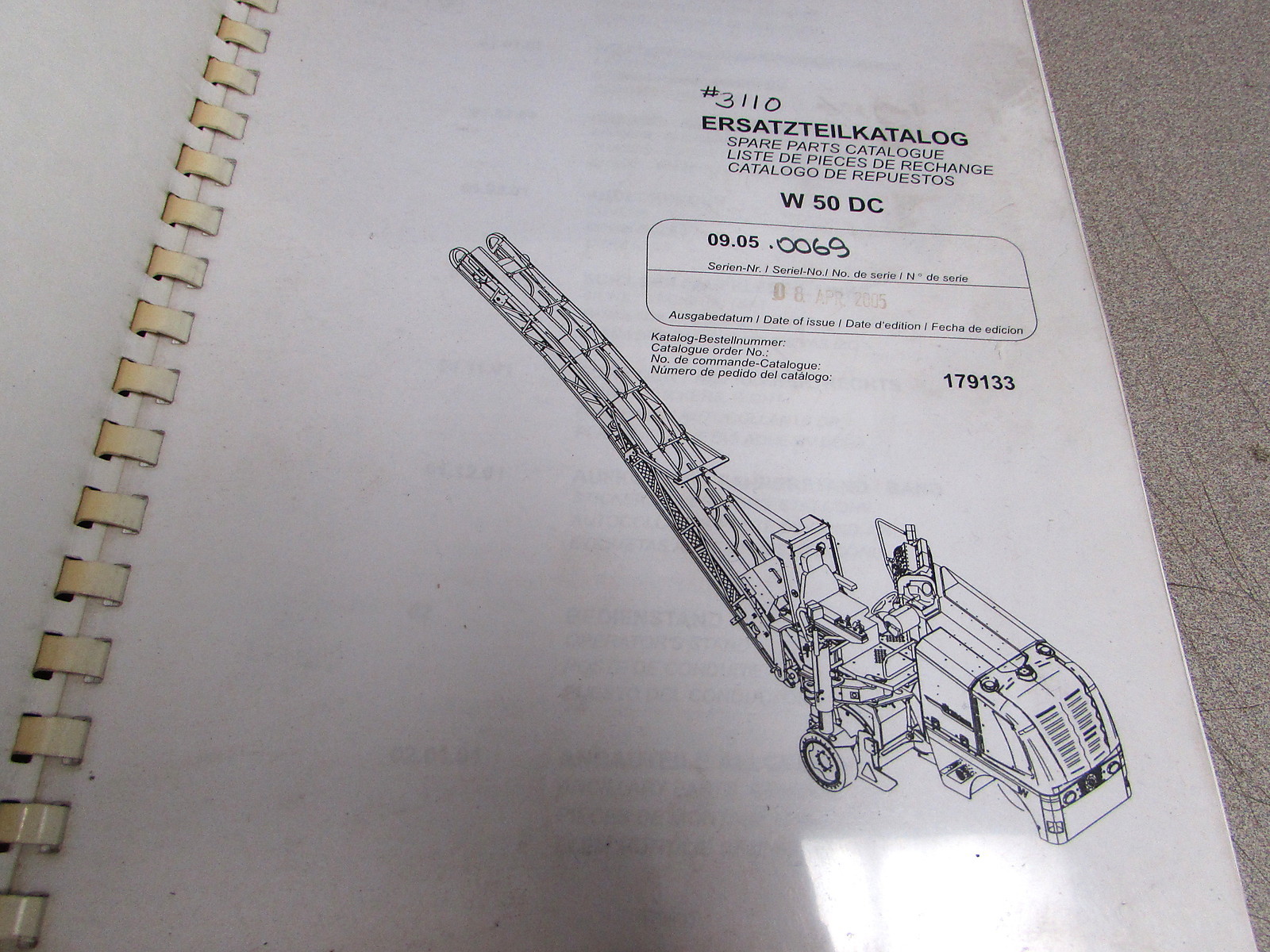 Wirtgen W50DC Spare Parts Catalogue Manual 179133 | eBay