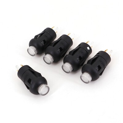 5Pcs 8mm 4Pin With LED Momentary SPST Instrumentation Mini Push Button ...