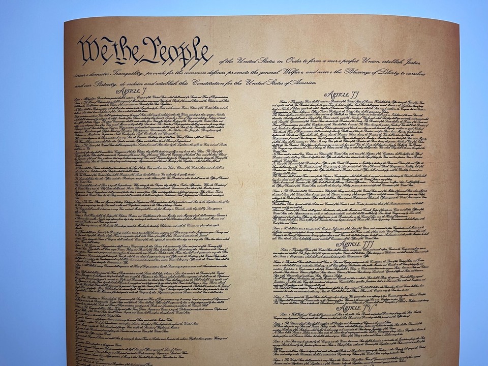 United States Constitution Poster American Constitution Print USA ...