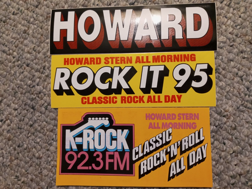 Three (3) Vintage HOWARD STERN Bumper Stickers! ONLY 2 LEFT. Hey Now ...