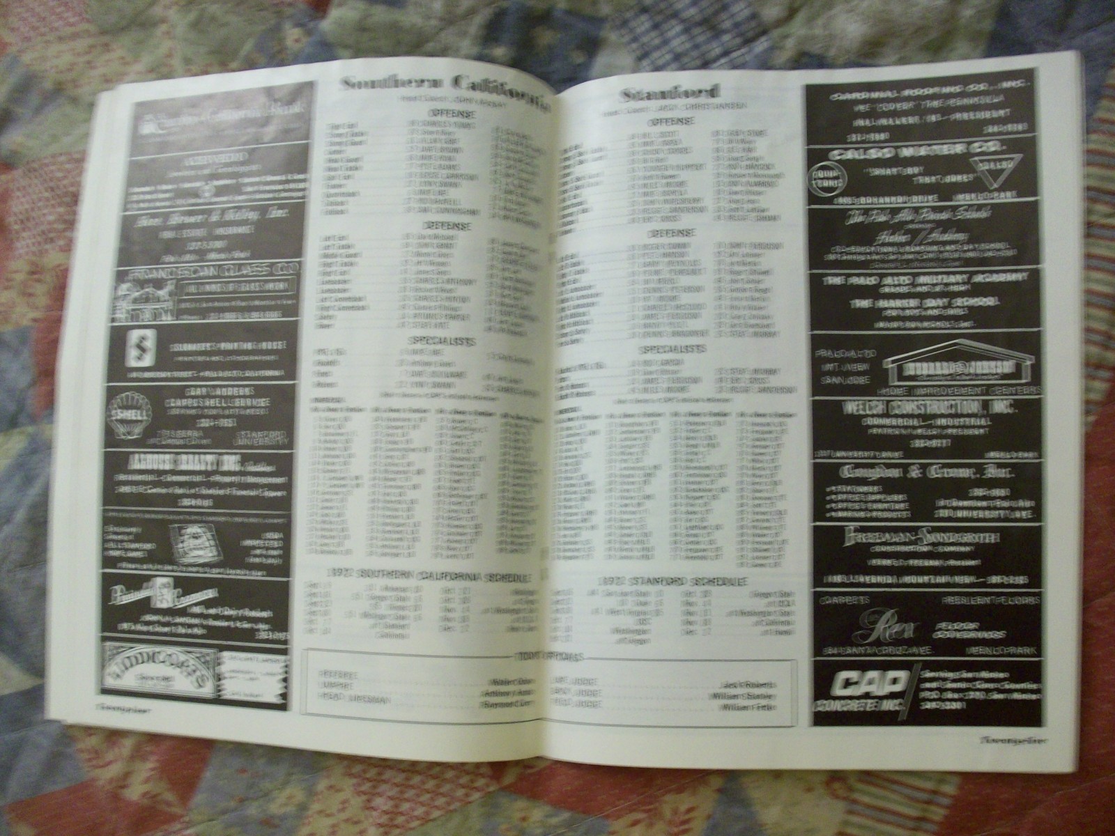 1972 USC STANFORD PROGRAM College Football TROJANS NATIONAL CHAMPIONS ...
