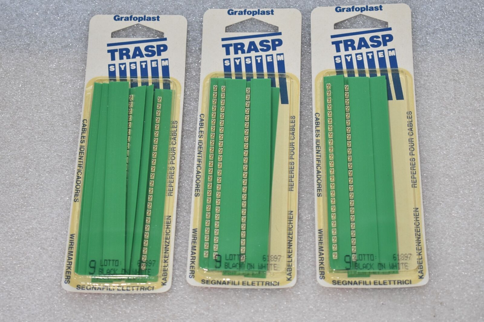 GRAFOPLAST 117M09BW "9" CABLE MARKER (LOT OF 720 pcs) | eBay