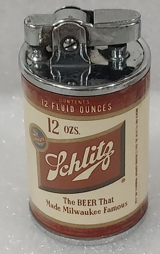 Vintage Mini Schlitz Beer Can Lighter Working Mechanism No Flint, Spark ...