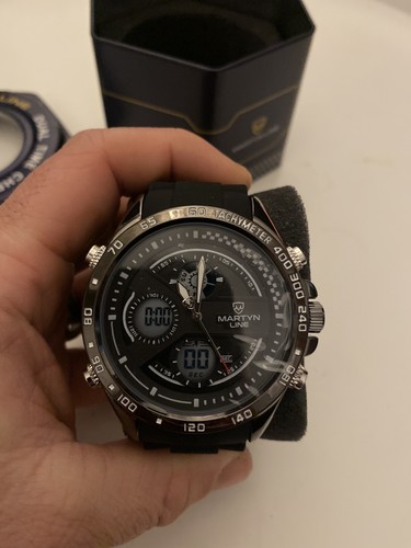 Martyn Line Dual Time Chronograph Rubber COD .89 | eBay Australia