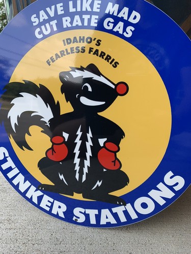 Vintage Style Stinker Stations Save On Gas Oil Metal Heavy Quality Sign ...