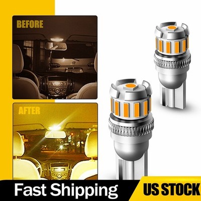 2/4X 194 T10 168 Amber LED Bulb For Car Interior Courtesy Map Trunk ...