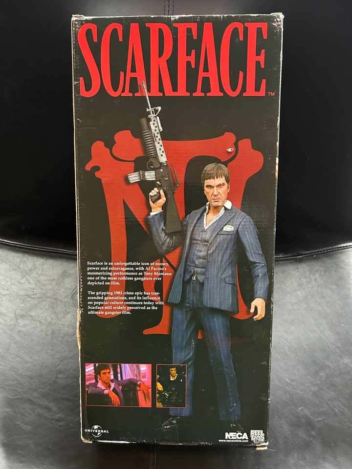 Rare NECA Scarface Tony Montana 18 Inch Figure Blue Suit Motion ...