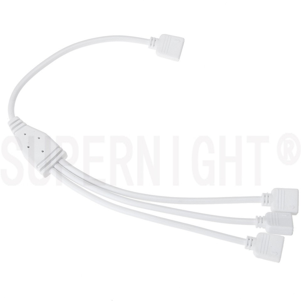 RGB LED Strip Connector Splitter Female Extension Cable 4 Pin Wire 3 ...