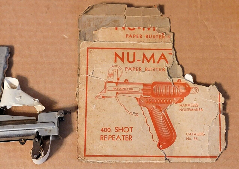 Vintage 1930's Black Nu-Matic Toy Paper Buster Gun - Space Ray Gun ...