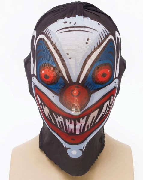 Killer Clown Mask Amazon Custom Clown Mask, Burlap Mask, Scary Adult