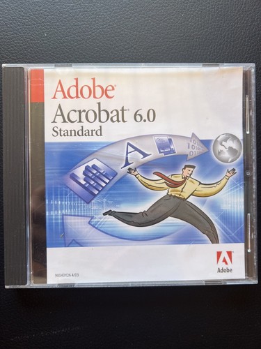 Adobe Acrobat 6.0 Standard 90046061 Full Retail SEALED CD w/ Serial ...