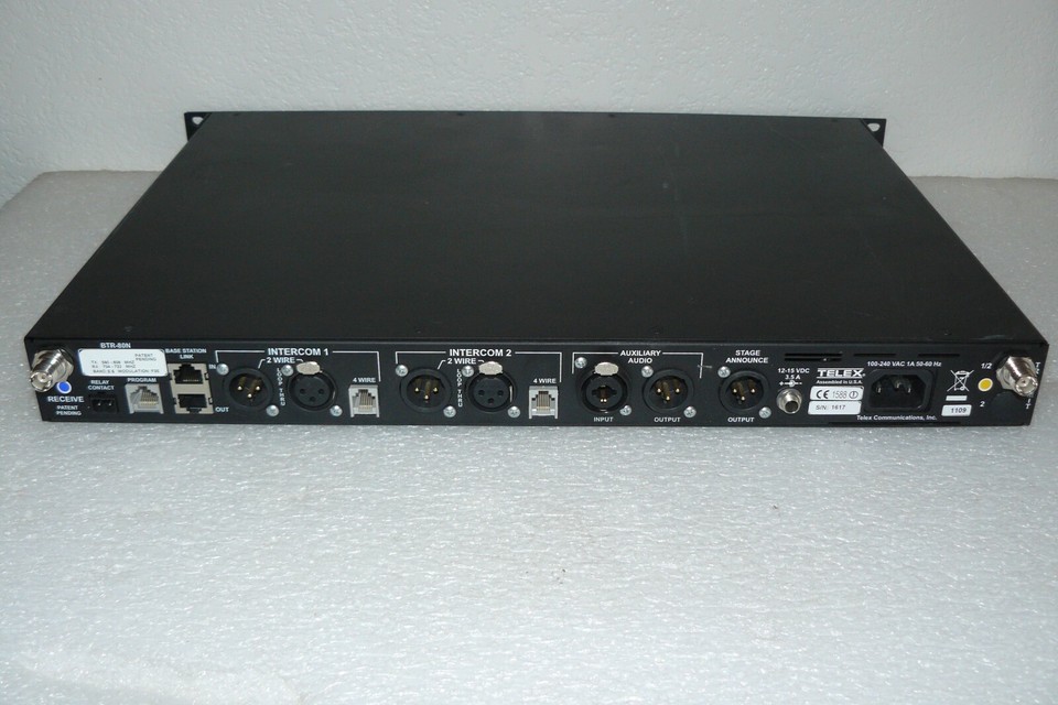 Telex BTR-80N Narrow Band UHF Two-Channel Wireless Synthesized Base ...