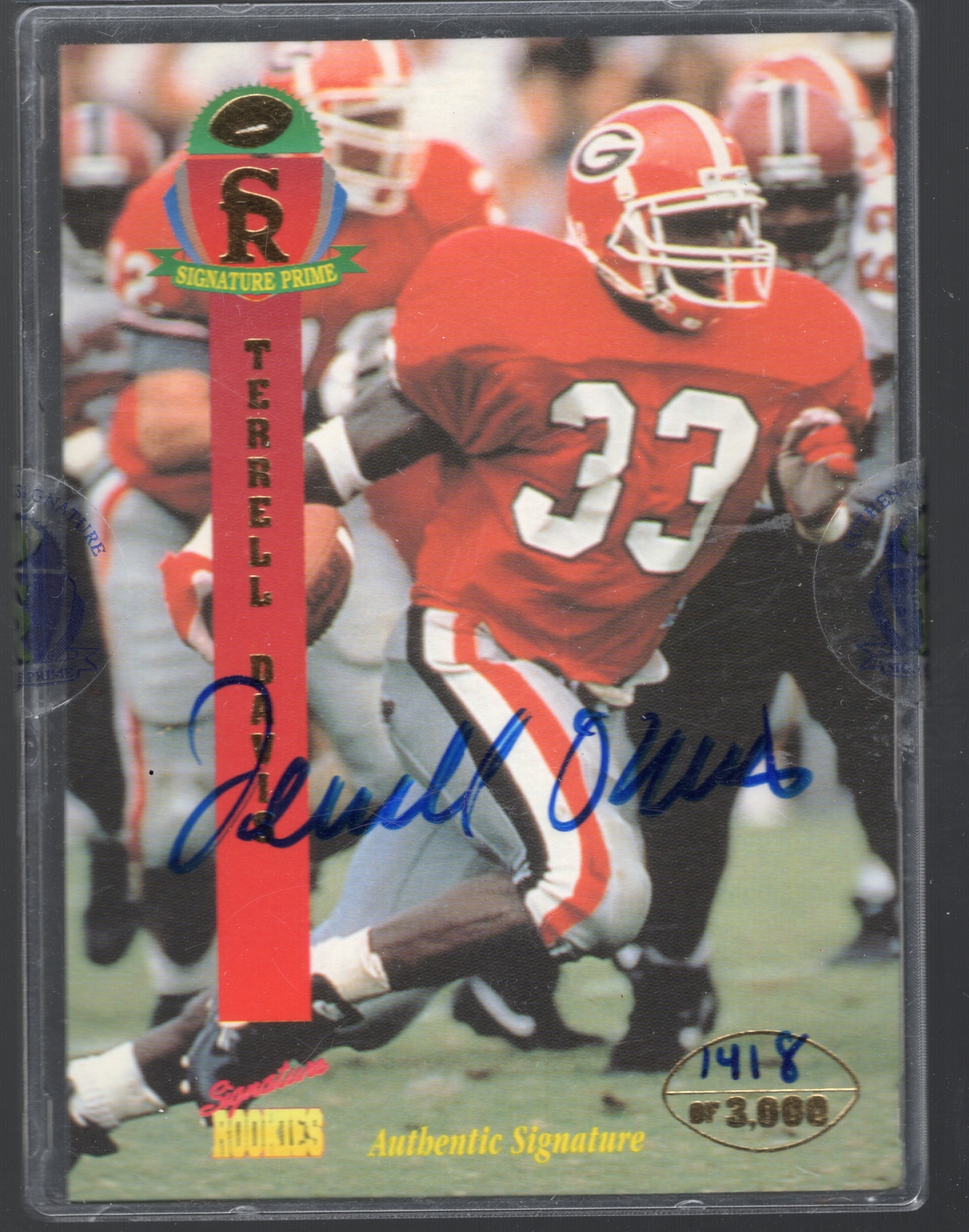 Terrell Davis 1995 Signature Rookies Signature Prime #12 Denver Broncos ...