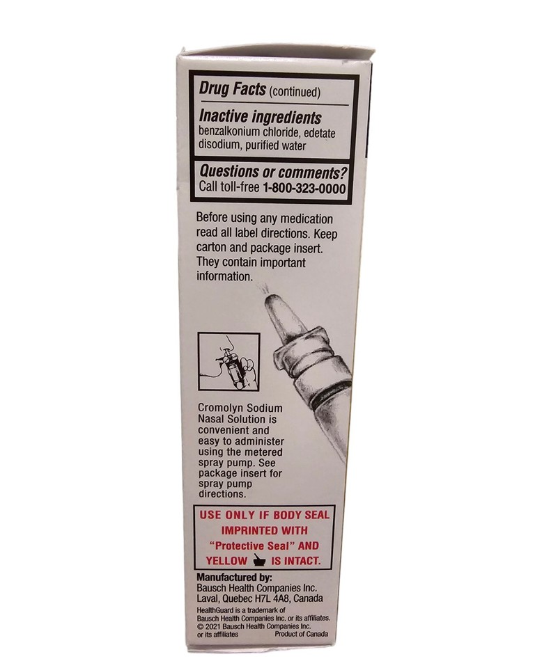 Cromolyn Allergy Nasal Spray 26mL Bottle 200 sprays 357782397263 | eBay