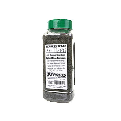 Scenic Express ~ Natural Stone Track Ballast #40 ~ Blended ~ 1 Quart ...