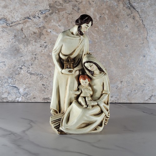 VINTAGE HOLY FAMILY NATIVITY STATUE FIGURINE MARY JOSEPH BABY JESUS ...