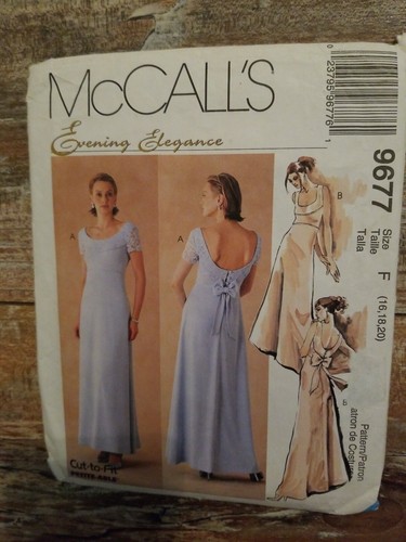 McCall's Sewing Pattern 9677 Misses Evening Elegance Gown Dress Sizes ...