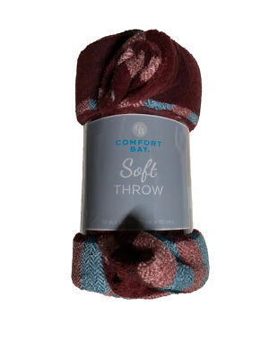 Comfort Bay Multi Color Plaid Warm Soft Throw Blanket 50X60”in~New | eBay