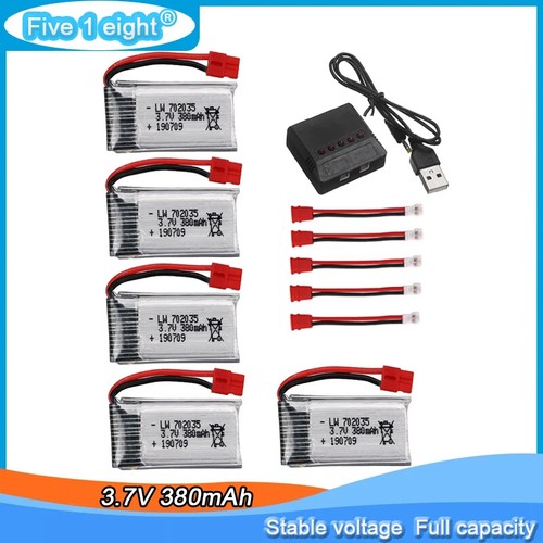3.7V 380mAh Lipo Battery XH4.0 Plug For Hubsan X4 H107 H107L H107D ...