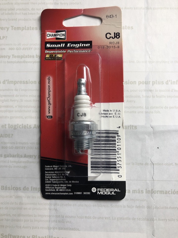 CHAMPION CJ8Y 848 SPARK PLUGS Small Engine OEM Replacement 85853 | eBay