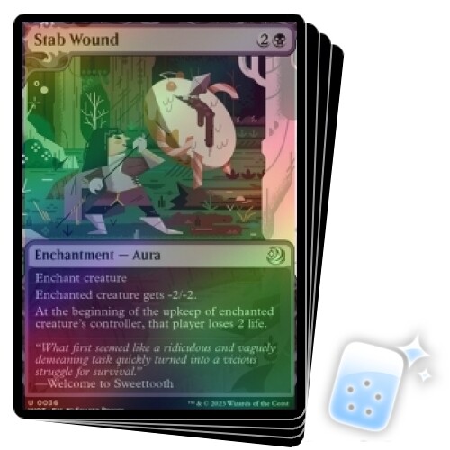 FOIL STAB WOUND X4 Wilds Of Eldraine: Enchanting Tales WOT Magic MTG MINT CARD | eBay