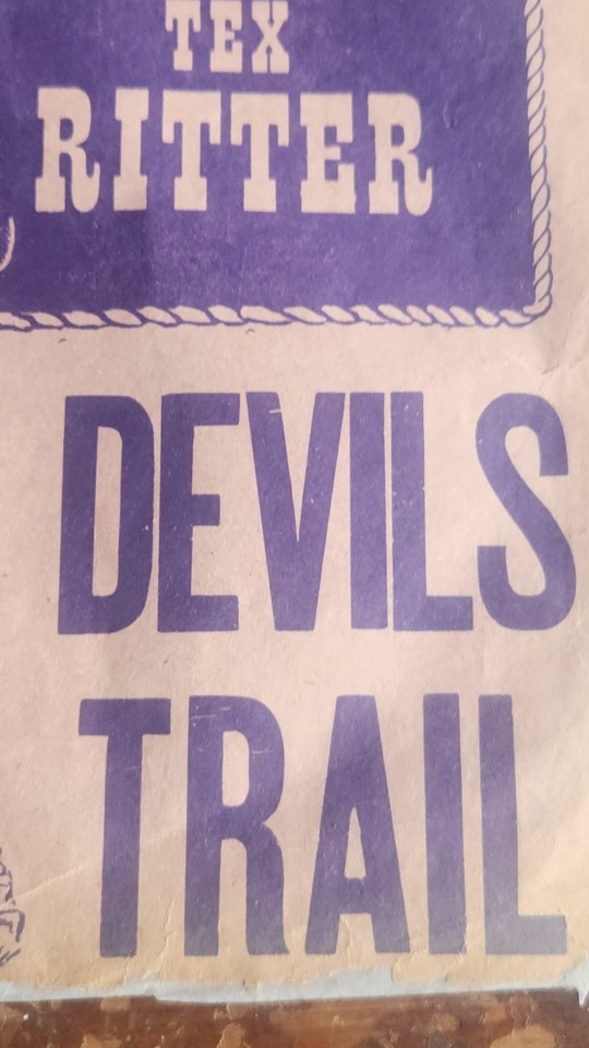 Original 1942 Tex Ritter Movie Poster – Devil’s Trail – Rare Vintage Western Fil | eBay
