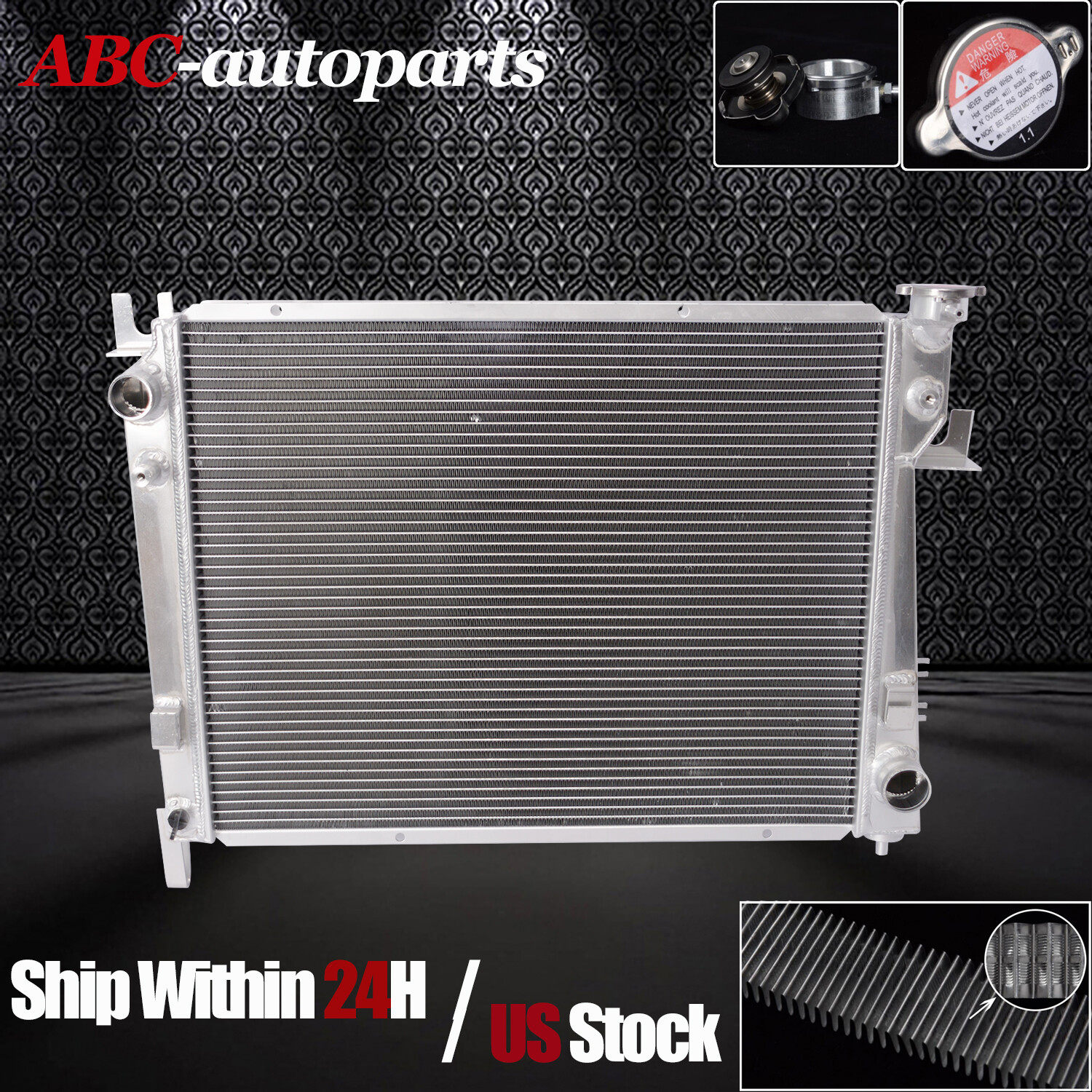2Rows All Aluminum Radiator Fit For 2004-2009 Dodge Ram 1500 2500 3500 ...