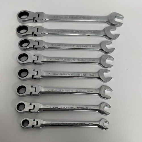 Halfords 8 Piece Professional Flex Ratchet Spanner Set 8mm - 9mm | eBay UK