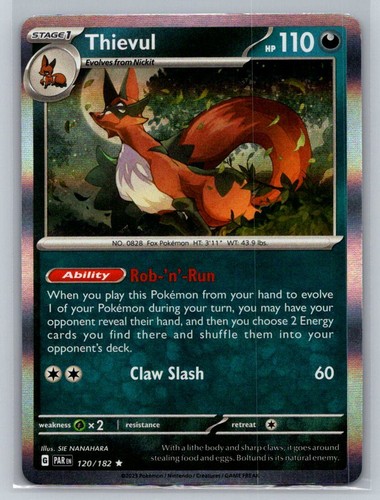Thievul #120/182 SV04: Paradox Rift Holo Rare - Pokemon Cards E46 | eBay