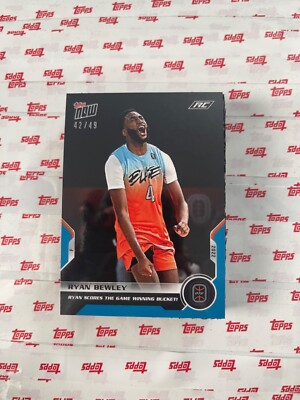 2022 TOPPS NOW Overtime Elite #45 RYAN BEWLEY ROOKIE Blue Parallel 42/ ...