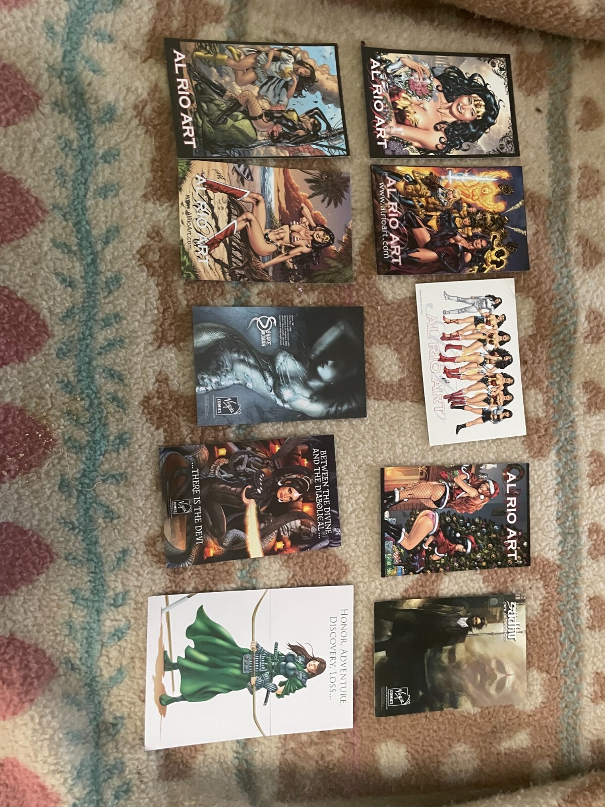 comic art ads lot 6 Al Rio Art, 3 Virgin Comics, and 1 Pencil Neck ...