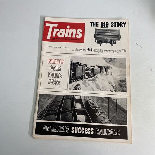 1963 February Trains Magazine, Winter Over The White Pass (CP382) | eBay