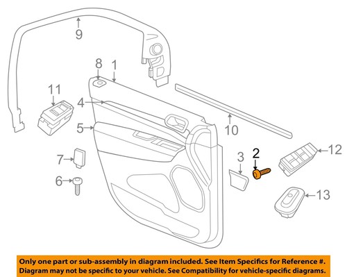 CHRYSLER OEM 01-23 Avenger Rear Door Interior Trim-Armrest Screw ...