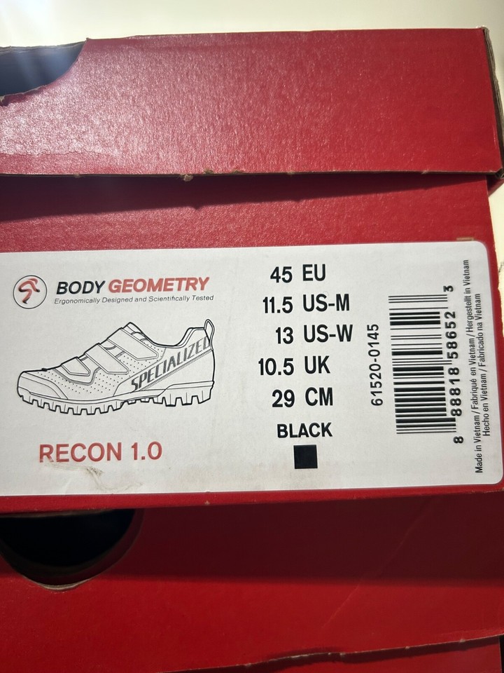 NEW Specialized Body Geometry RECON 1.0 bicycle SHOES Multiple Sizes ...