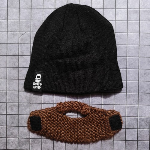 Beard Head - Bearded Face Mask & Hat Black Beanie Costume - Youth Size ...