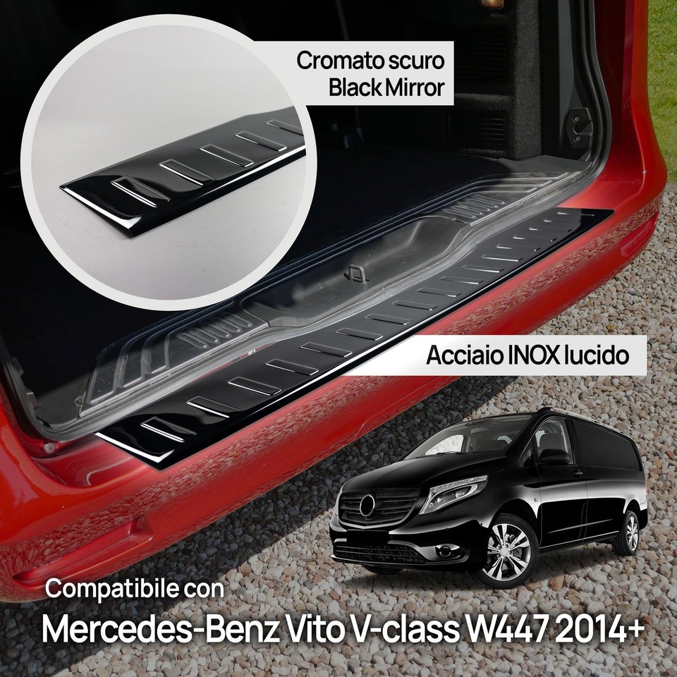 Modanatura del paraurti posteriore per Mercedes Vito (W447) 2014- Cromo ...