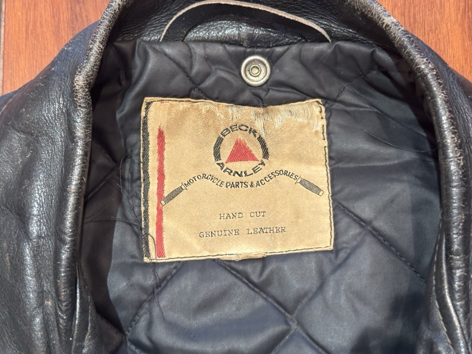 Vintage 60s 70s Beck Arnley Black Leather Motorcycle Jacket Schott ...
