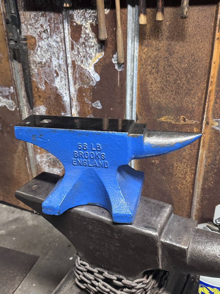 CLEAN 56 lb. BROOKS CAST STEEL BLACKSMITH ANVIL NO RESERVE | eBay
