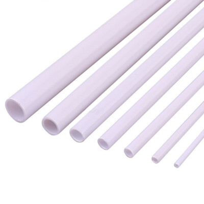 250mm ABS Round Hollow Tube 2mm-8mm Styrene Plastic Pipe DIY Model ...