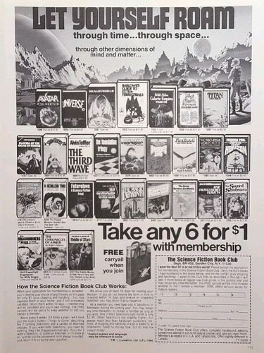 Science Fiction Book Club Garden City NY Vintage Print Ad 1980 | eBay