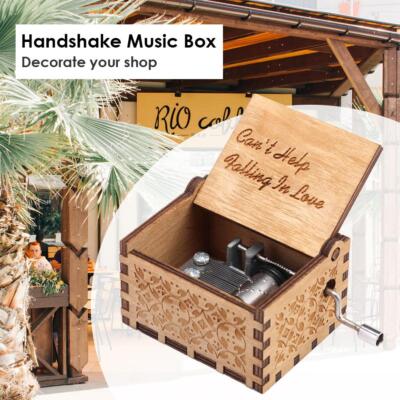 Wooden Elegant Music Box Manual Graduation Music Box for Friends Kids ...