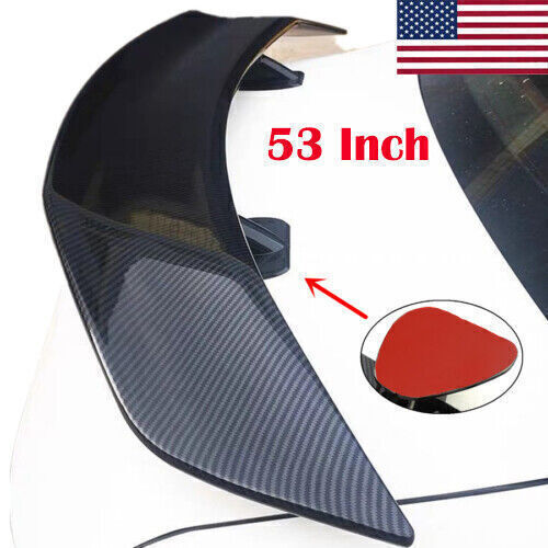 53" Universal Rear Trunk Spoiler Wing Sedan Carbon-Fiber Sport Style W ...