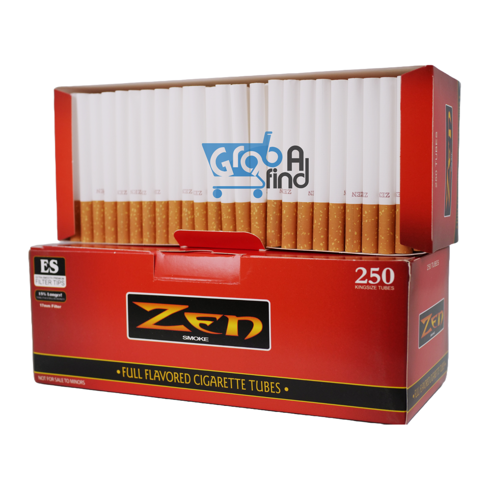 ZEN King Size Full Flavor Cigarette Tubes 2 Boxes (250 per box, 500 ...