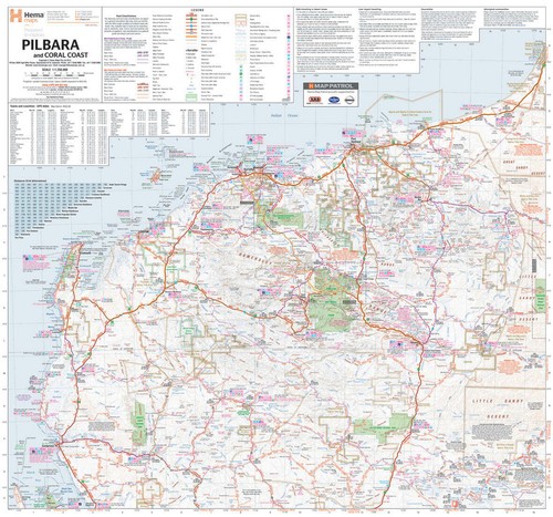 Pilbara Hema 1400 x 1307mm Supermap Paper Wall Map | eBay